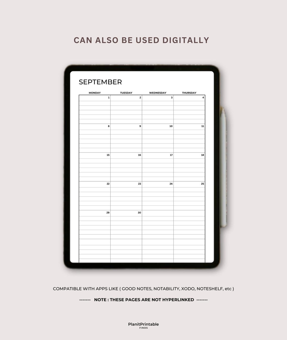 2025 Monthly Planner Printable, Dated Month on 2 Pages Lined, Monthly ...