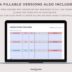 Weekly Medication Tracker Printable, Prescription Tracker, Medicine Log ...