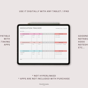 Weekly Medication Tracker Printable, Prescription Tracker, Medicine Log ...