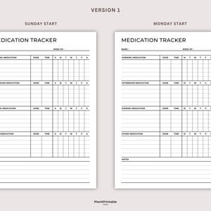 Weekly Medication Tracker Printable: Dosage & Prescription Log (PDF) - Etsy