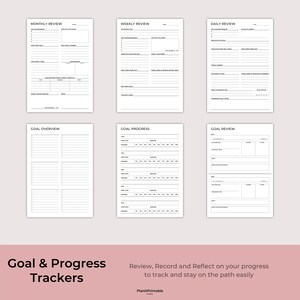 Printable Goal Planner Bundle, Daily, Weekly, Monthly, Quarterly ...