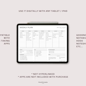 Weekly Planner Printable Landscape, Weekly to Do List, Undated Weekly ...