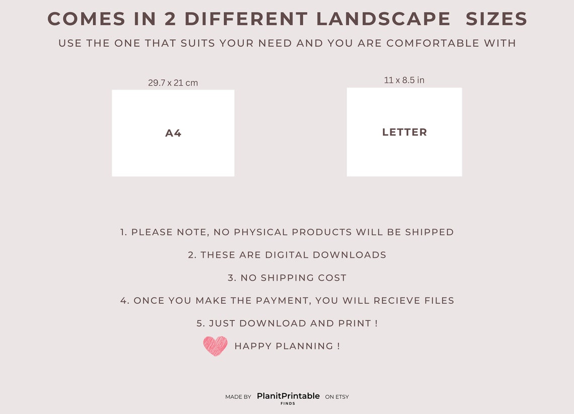 Blank Monthly Calendar Printable Landscape, Blank Calendar Page, Simple ...