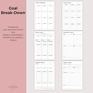 Printable Goal Planner Bundle, Daily, Weekly, Monthly, Quarterly ...