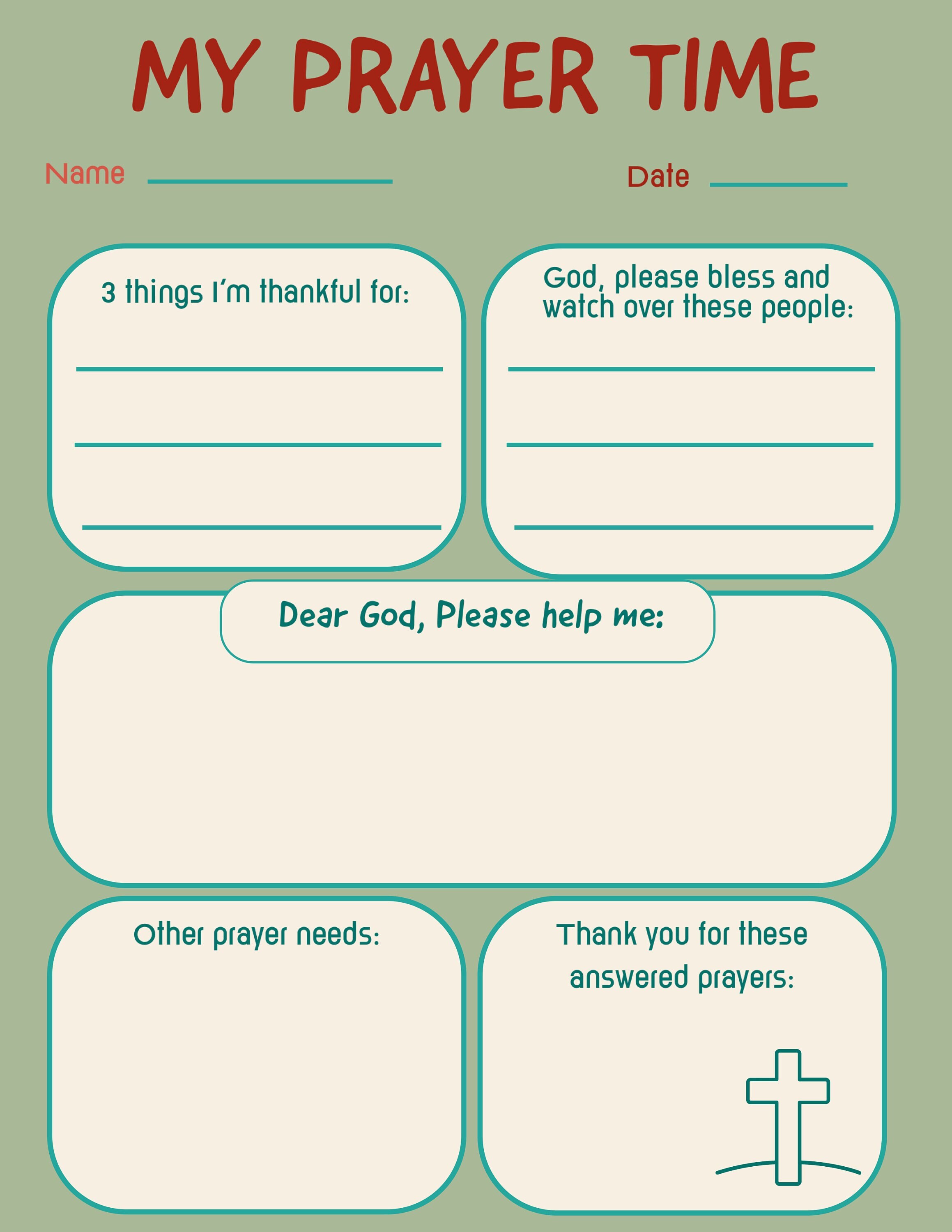 Kids Printable Prayer Journal - Etsy