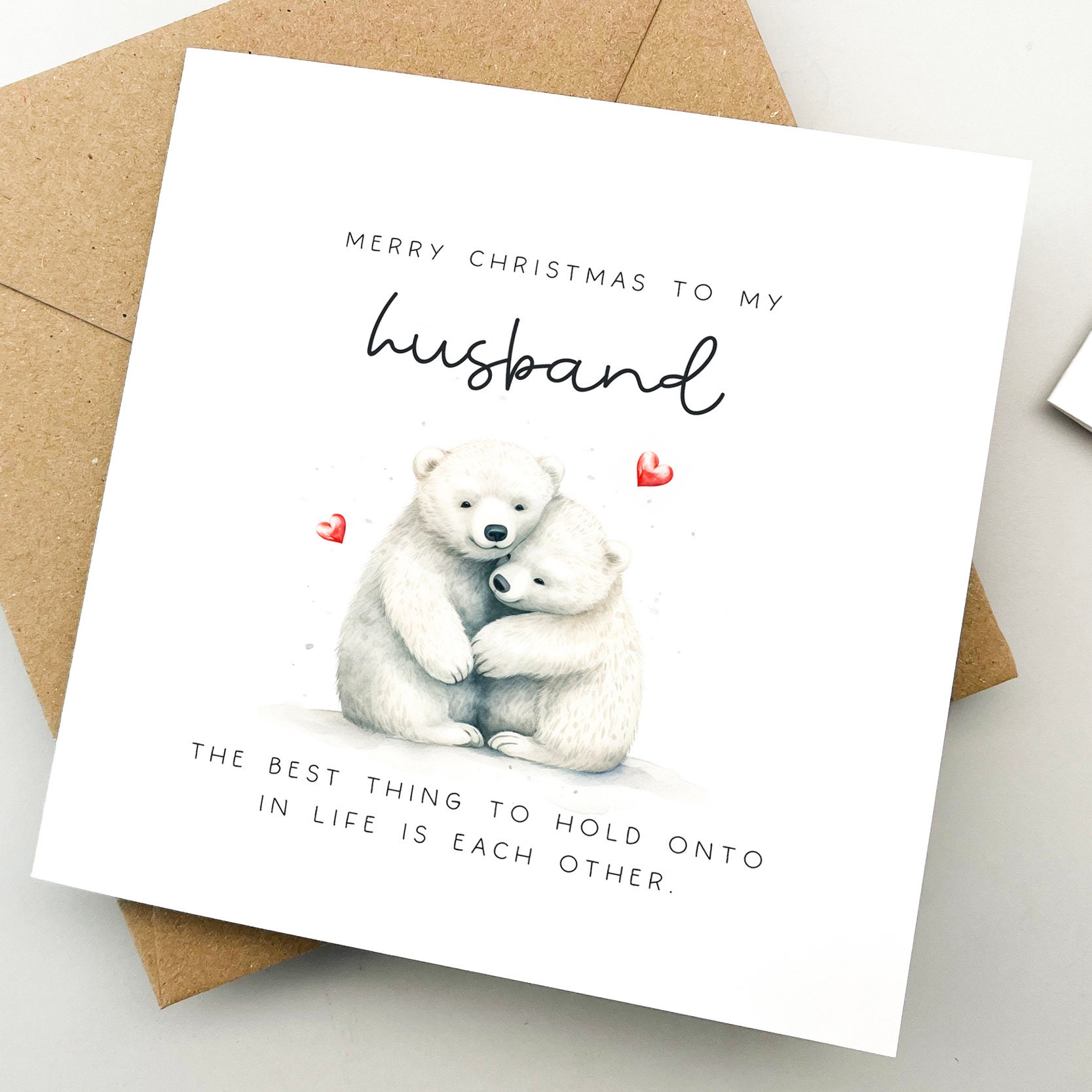 Christmas Card for Husband, Greeting Card, Holiday Card, Loved One Gift ...