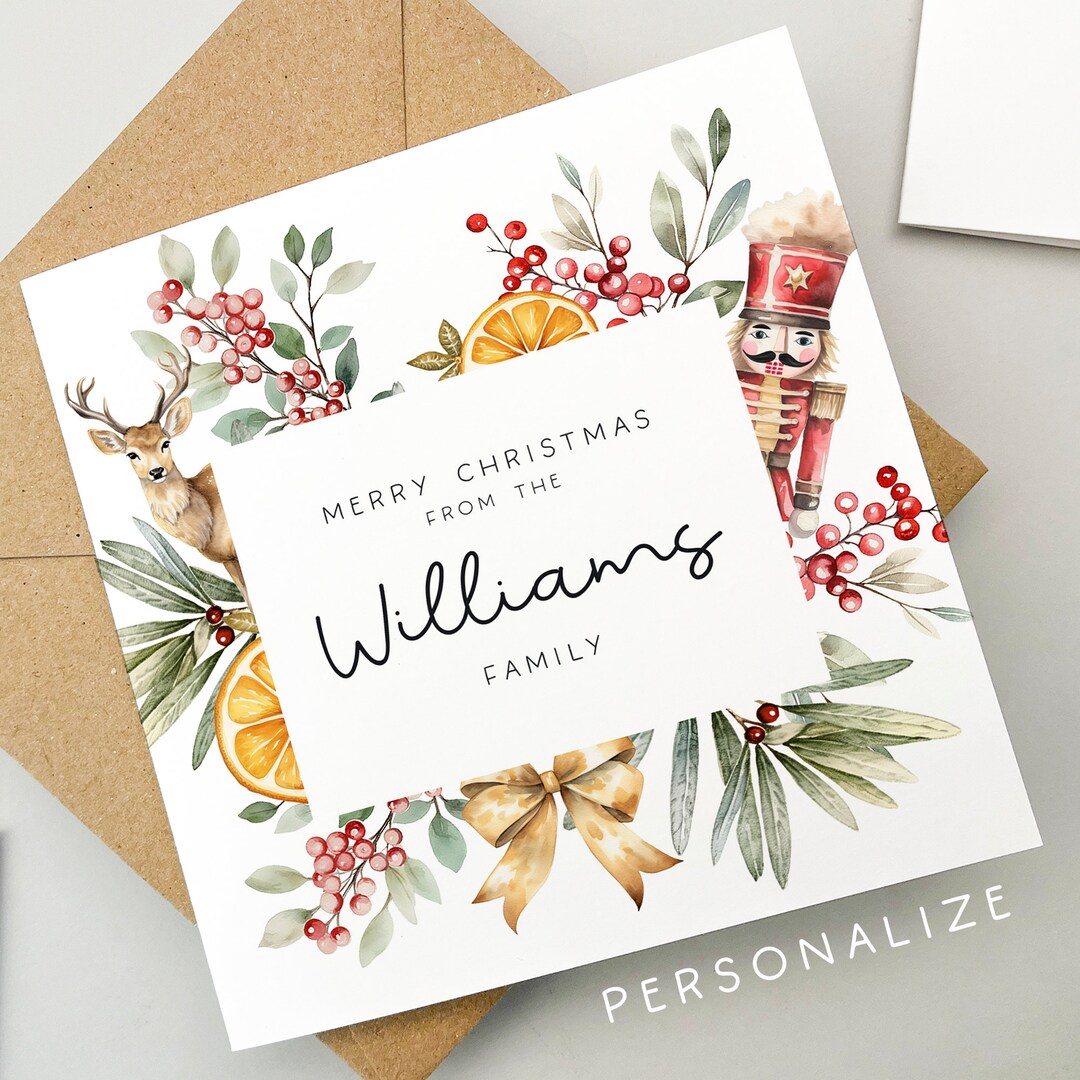 Personalized Christmas Card, Greeting Card, Holiday Card, Loved One ...