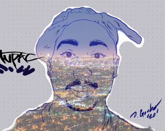 Tupac Design Digital Download Illustration - Etsy