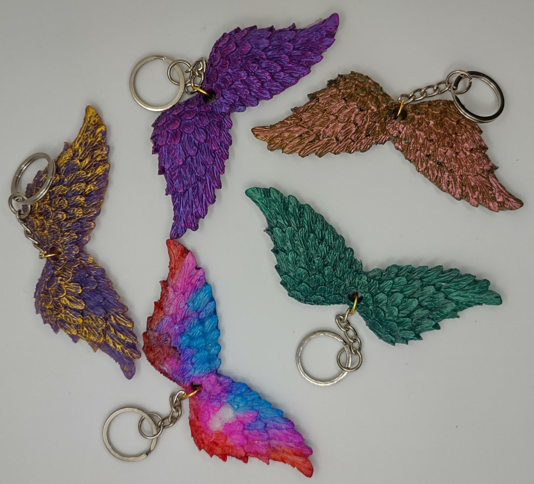 Angel Wing Keychain - Etsy