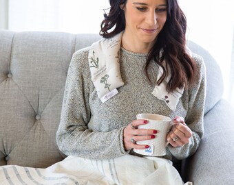 Neck Wrap Herbal Flannel Buffalo Check Flax Eucalyptus Lavender ...