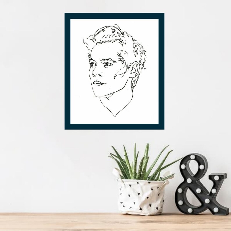 Custom Line Drawing Minimalist Line Art Faceless Portrait - Etsy