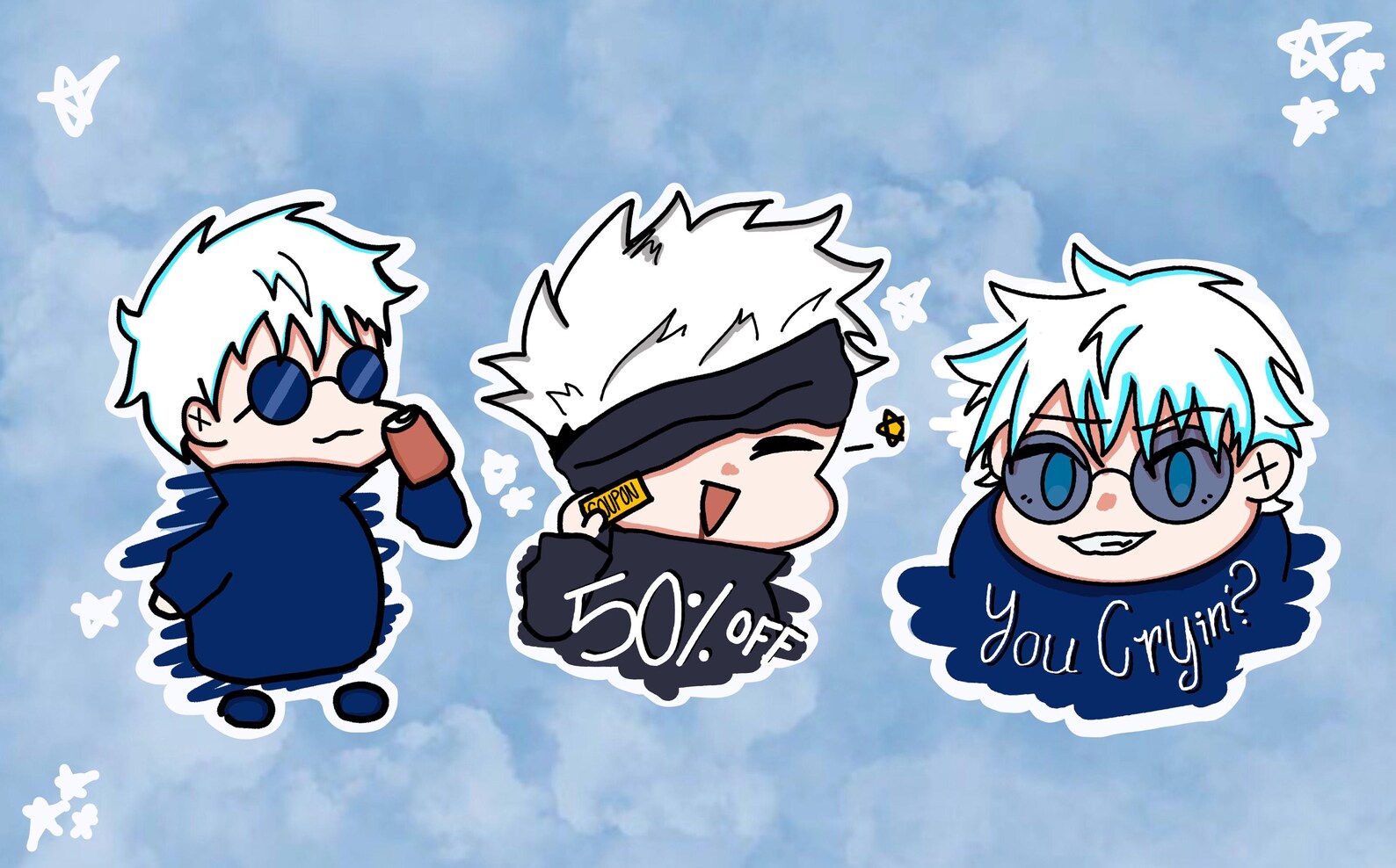 JJK Cute Stickers - Etsy