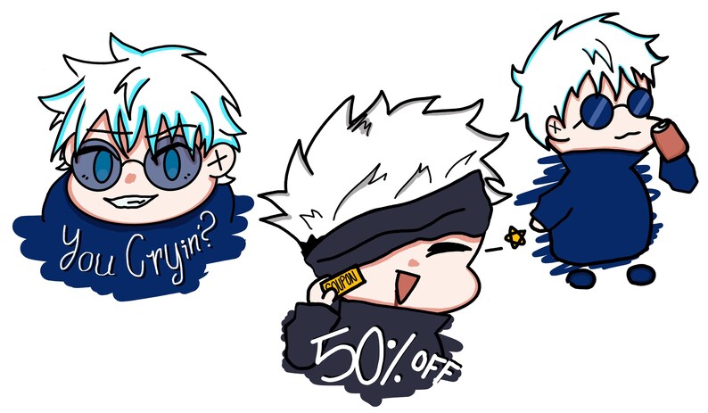 JJK Cute Stickers - Etsy