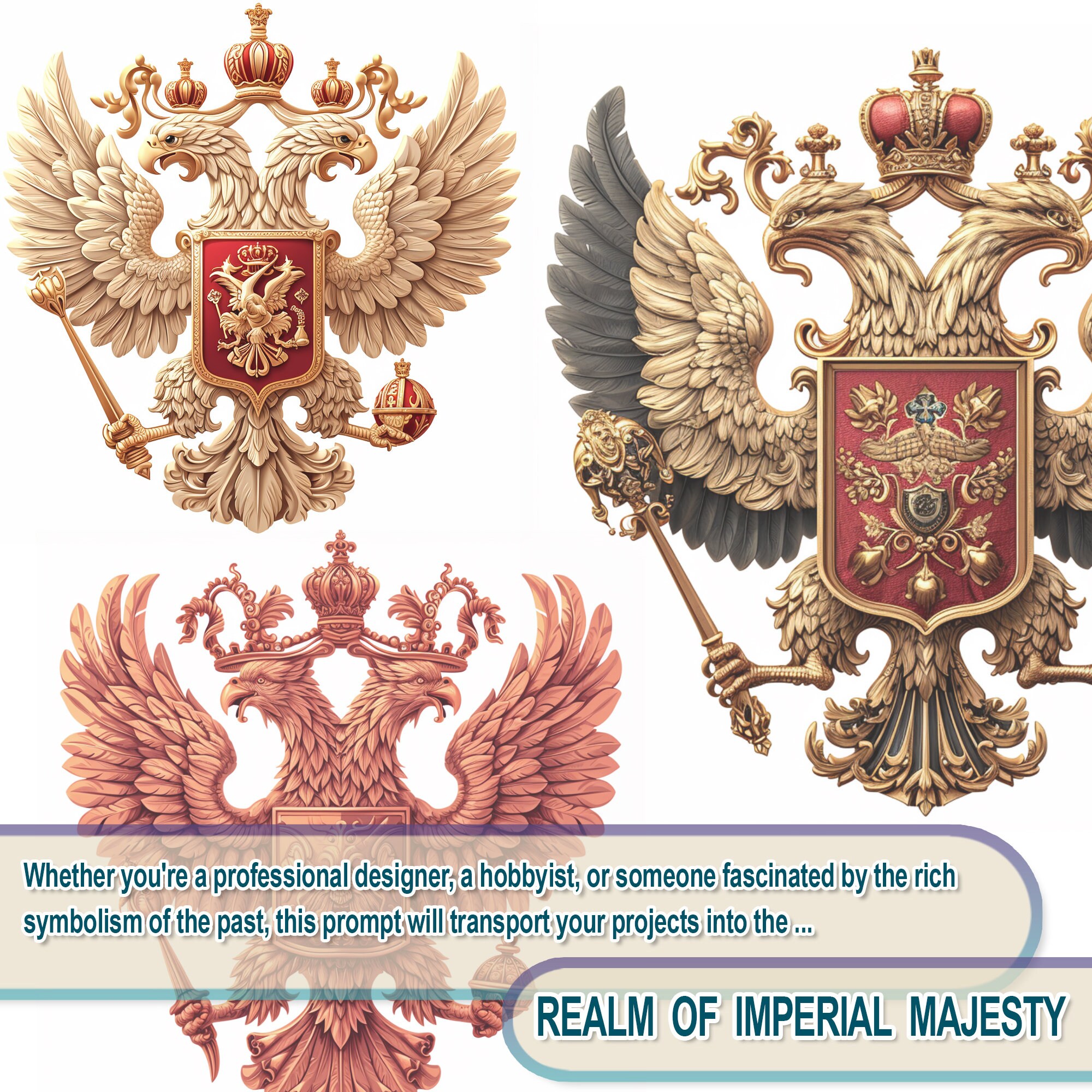 Unlimited Midjourney Prompt 2D Medieval Imperial Coat of Arms Heraldry ...
