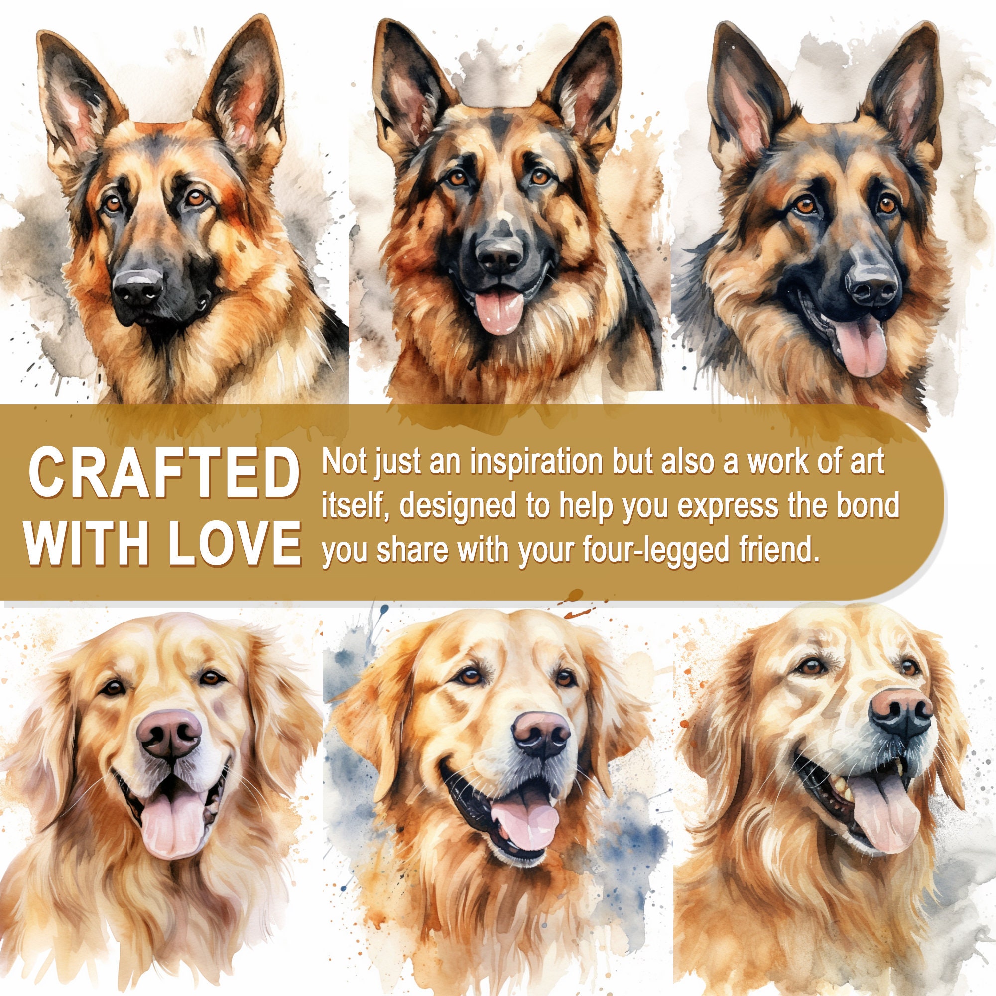 Unlimited Midjourney Prompt Watercolor Dog Breed Poster Creator Tested ...