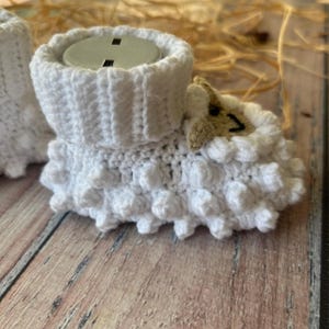 Crochet Lamb Booties: Unisex Baby Animal Shoes, First Easter - Etsy