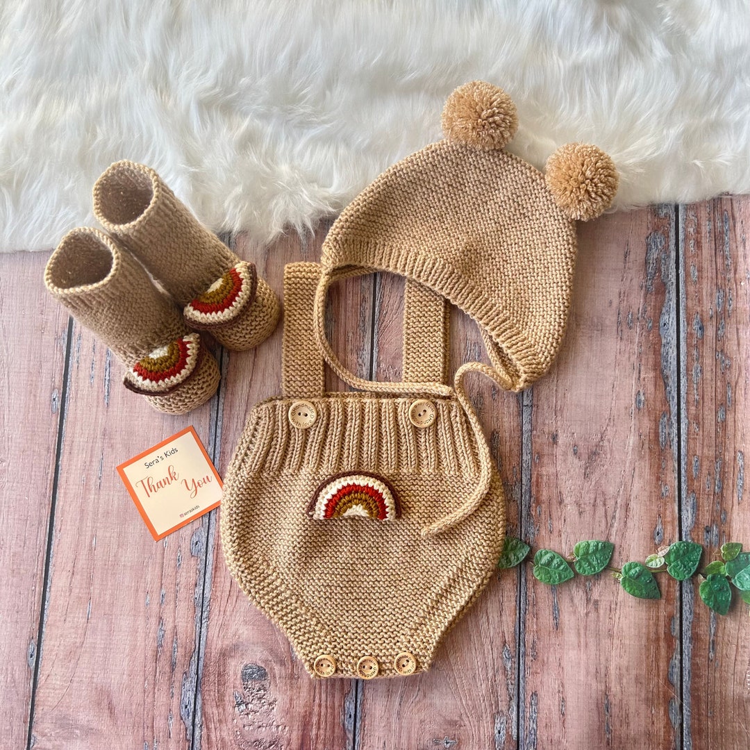 Hand Baby Knit Boy Clothing Set, New Baby Gift Boy Knit Outfit ...