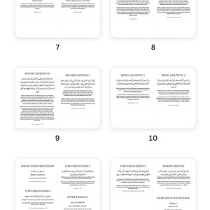 Dua Cards- 30+ Islamic Muslim Dua, Dhikr and Supplication PRINTABLE PDF ...