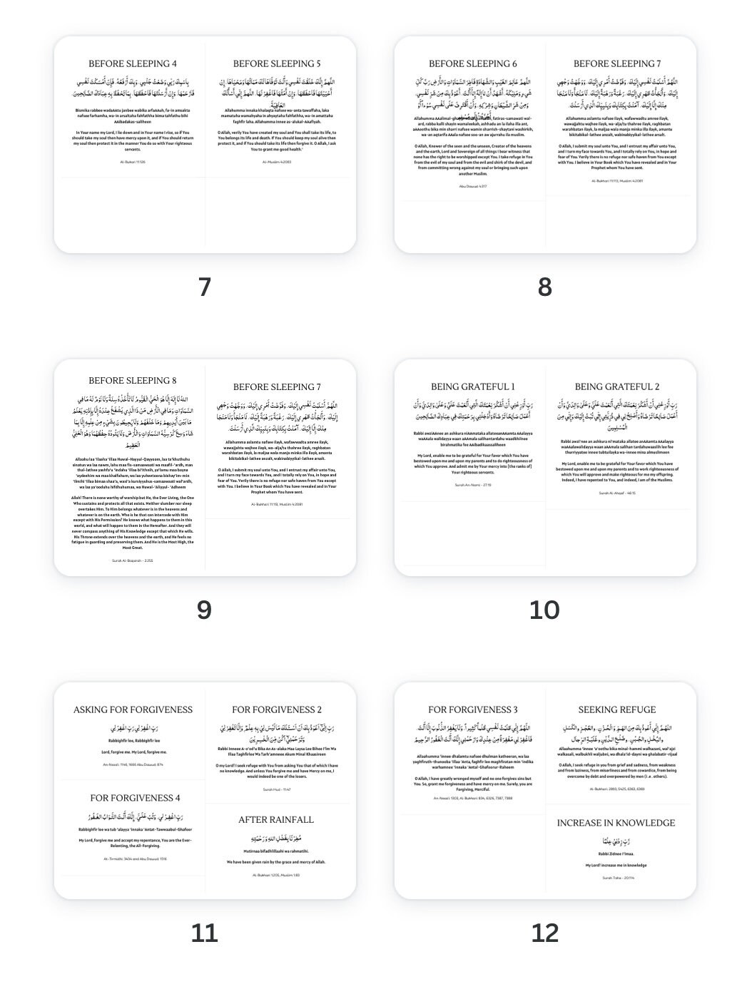 Dua Cards- 30+ Islamic Muslim Dua, Dhikr and Supplication PRINTABLE PDF ...