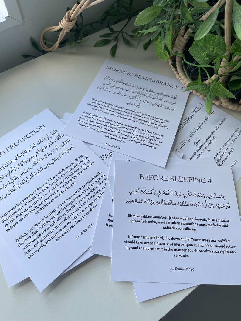 Dua Cards- 30+ Islamic Muslim Dua, Dhikr and Supplication PRINTABLE PDF ...