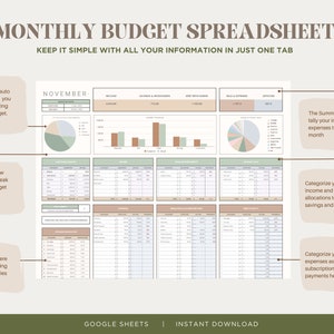 Simple Budget Template for Google Sheets: Personal Finance Tracker ...