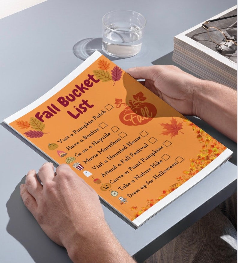 Printable Fall Bucket List - Etsy