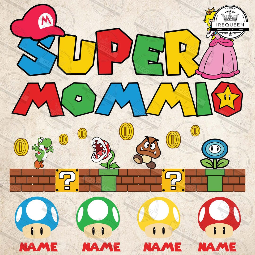 Personalized Super Mommio Png, Super Mom Png, Mommio Family Png, Super Game Mom Gift, Mothers ...