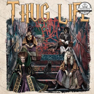 Thug Life Retro Halloween Character Png, Bad Witches Vibes Png, Retro ...