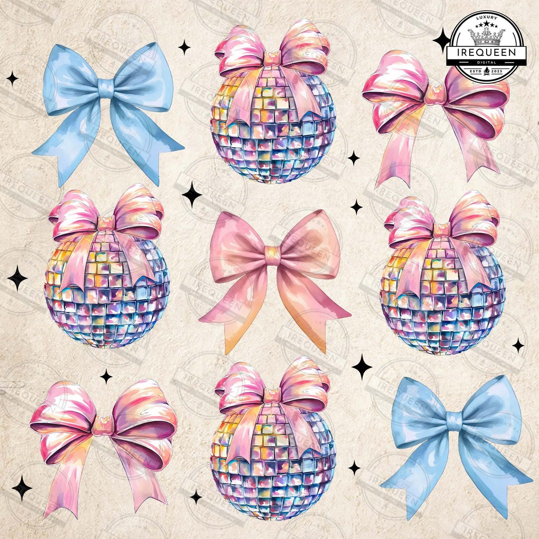 Disco Ball New Year Coquette Png, Happy New Year 2025 Png, New Year PNG ...