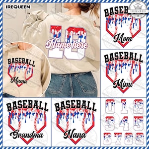 Baseball Mama Drip Bow Png Bundle, Baseball Ice Cream Drip Png ...