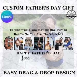 Customize Grandpa Pictures Canva Template, Happy Father’s Day Png, Gift ...