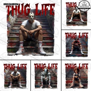 5 Thug Life Horror Movie Png Bundle, Scary Halloween Png, Horror Friend ...