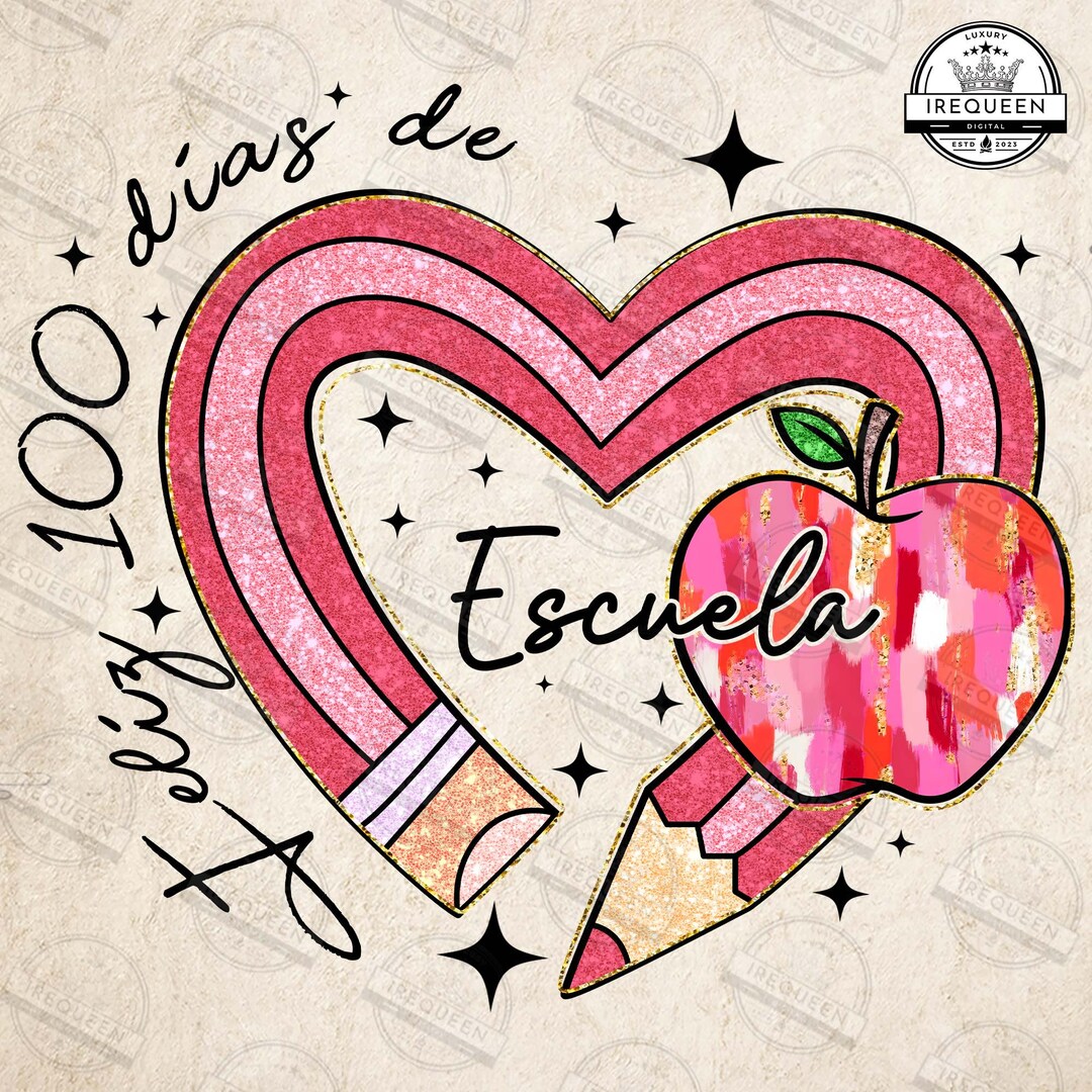 Feliz 100 Dias De Escuela Png, Maestra Shirt Design, Spanish Teacher ...