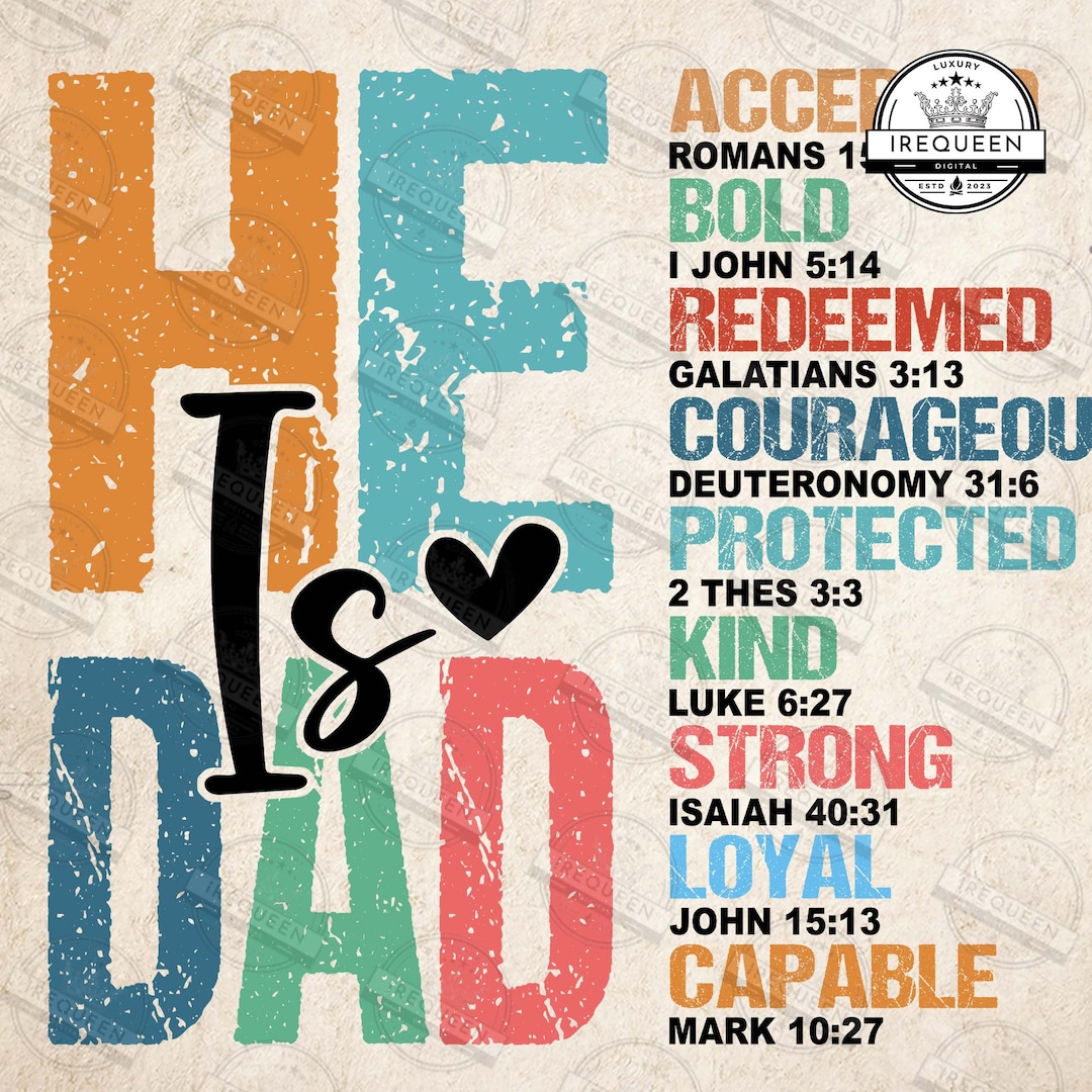 He is Dad Png, Brave Like David Png, Dad Shirt Png, Smart Like Joseph ...