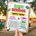School Supply Drive Flyer Canva Template, Printable Back to School ...
