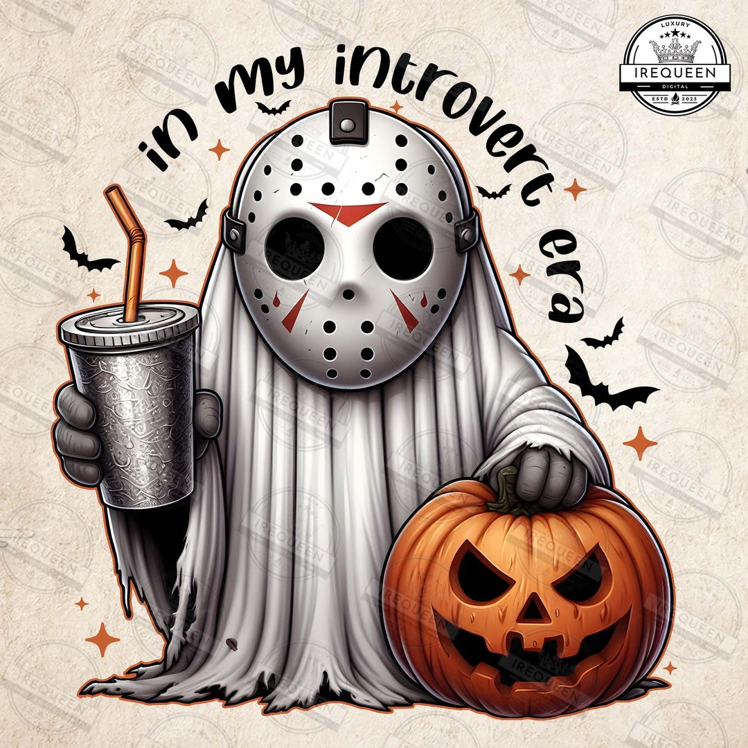 In My Introvert Era Png, Horror Friend Png, Halloween Shirt Design Png ...