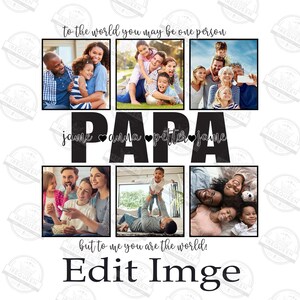 Customize Papa Png, Canva Template Editable, Happy Father’s Day Png ...