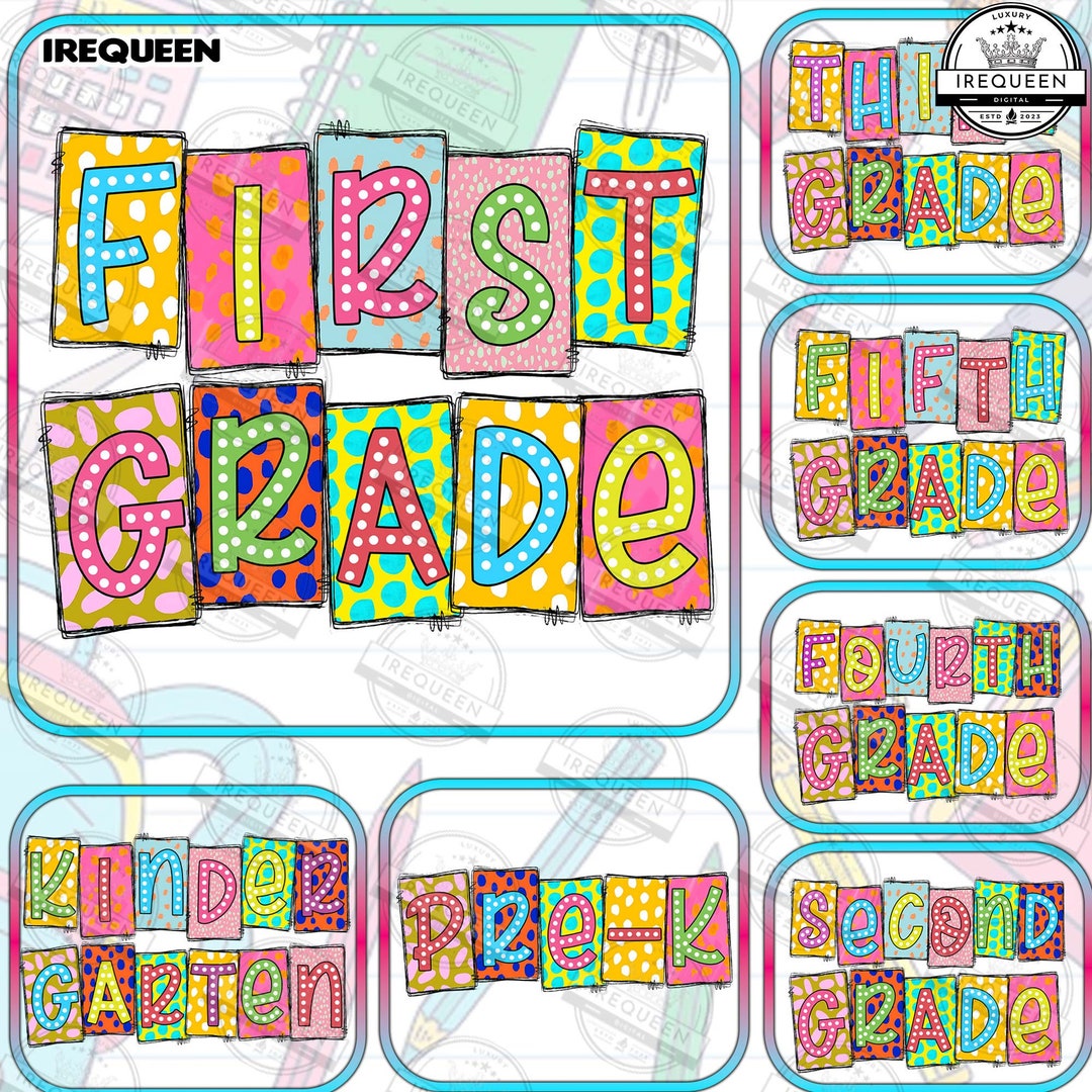 Rainbow Grade Bundle Png, Kindergarten Png, Teach Love Inspire Png ...