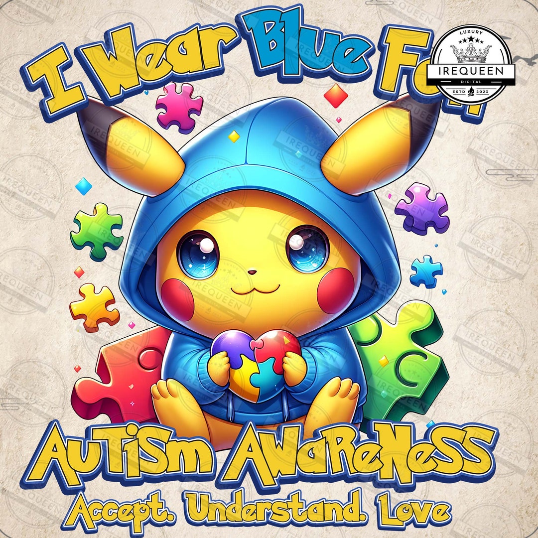 Autism Anime Character Png, I Wear Blue for Autism Awareness Png ...