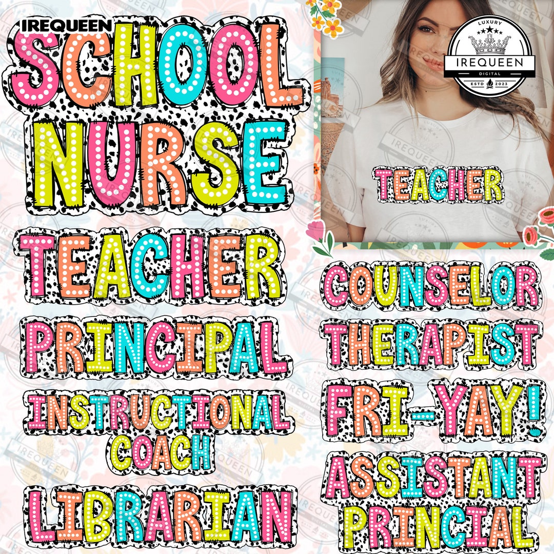 Teacher Dalmatian Bundle Png, Dalmatian Dots Png, Princial, Counselor ...