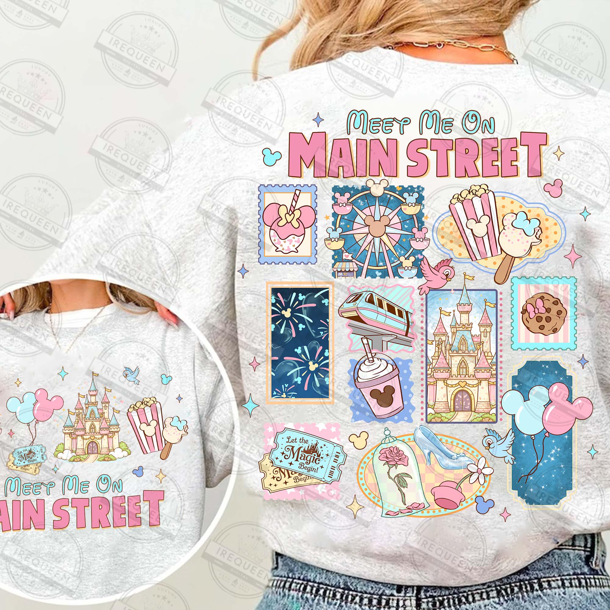 Magical Cartoon Stamps PNG, Meet Me on Main Street PNG, Family Trip ...