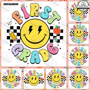 Retro Back to School Png Bundle, Pencil Rainbow Png, Bright Dalmatian ...