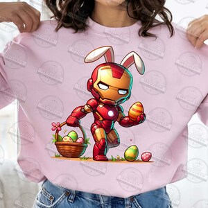 Chibi Superhero Easter Cartoon Png Bundle, Cartoon Easter Png, Happy ...