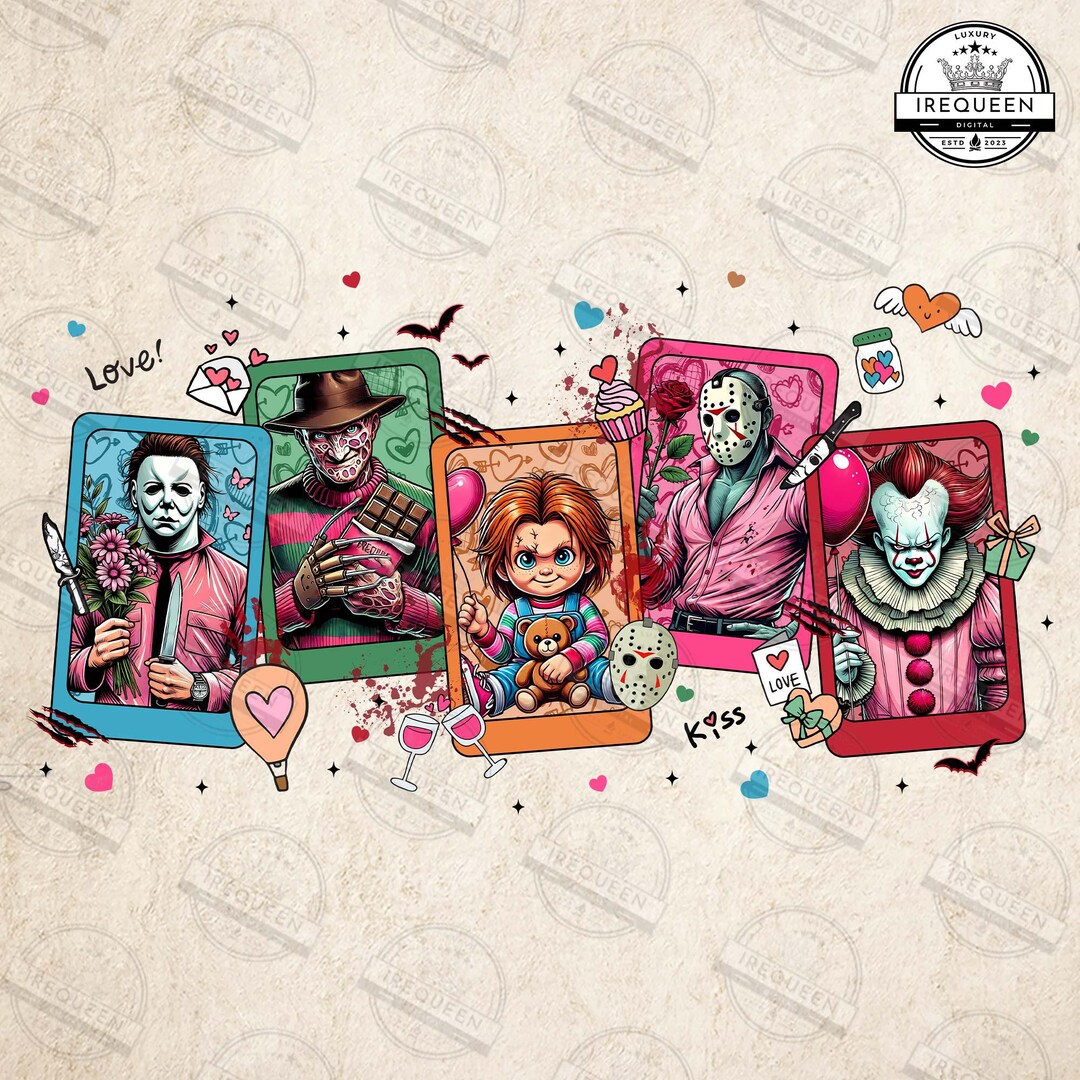 Valentine Horror Killers Png, Pink Valentine Horror Png, Valentine ...