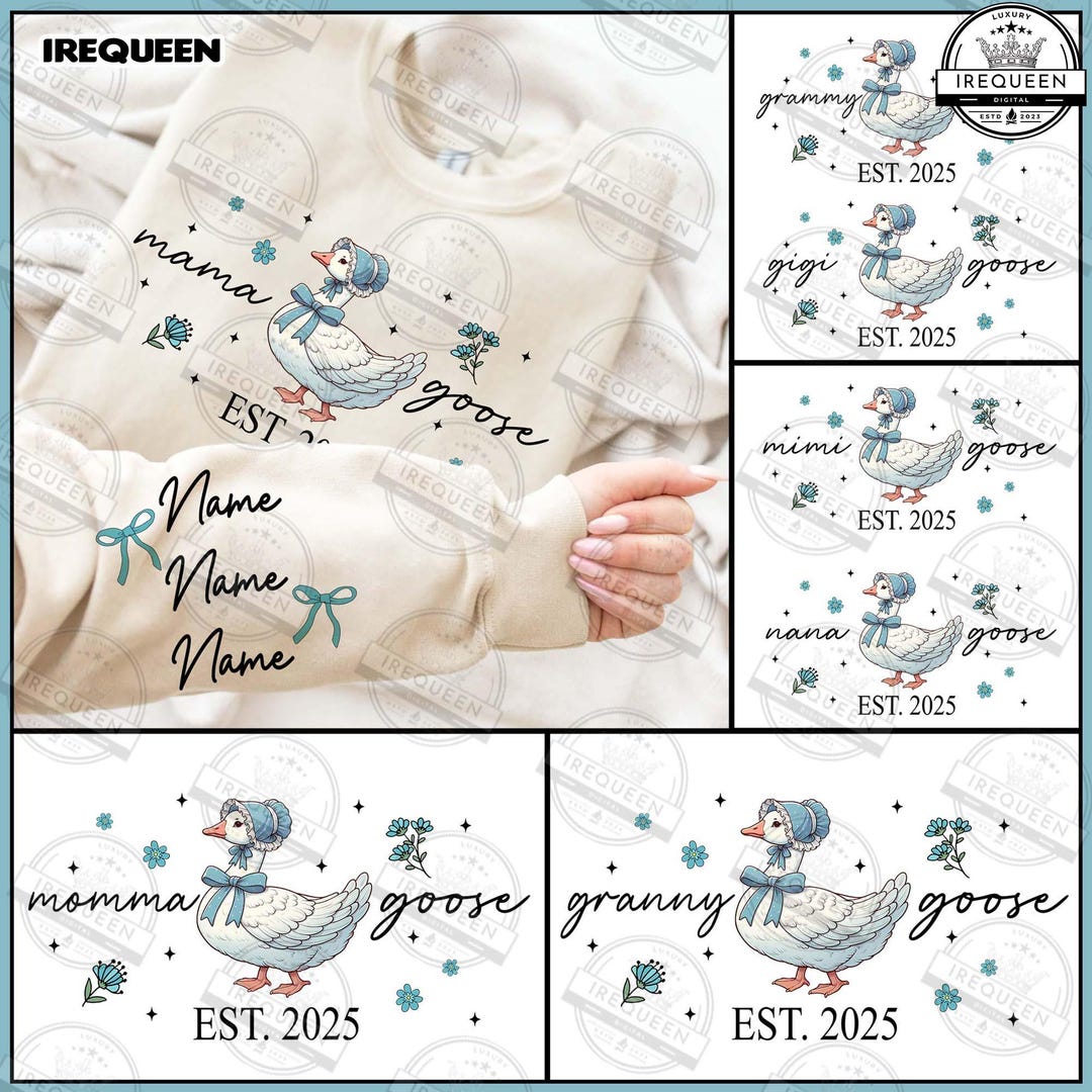 Custom Mama Mimi Nana Goose Png, Silly Goose Png, Vintage Mama Goose ...