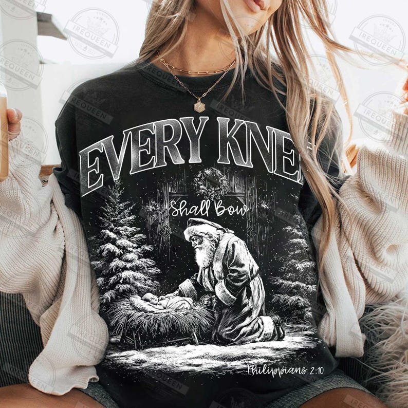 Every Knee Shall Bow PNG, Nativity Scene Png, Christmas, I'm the Season ...