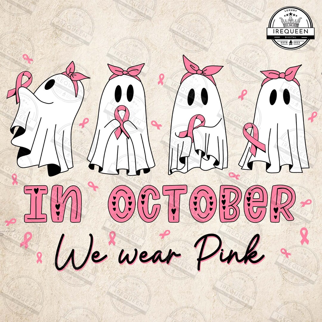 In October We Wear Pink PNG Png, Breast Cancer Awareness Png, Retro ...
