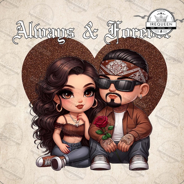 Chicano Love Couple Art - Etsy