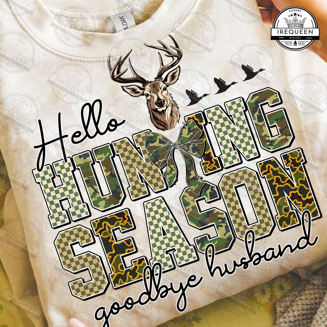 Hunting Season Png, Goodbye Husband Png, Preppy Camo Bow Png, Deer ...