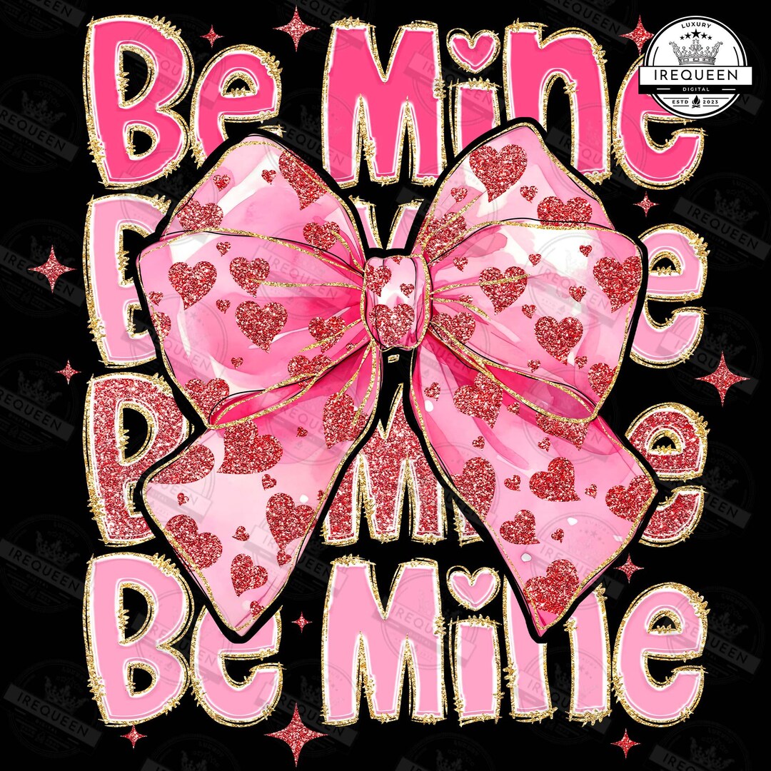 Pink Valentine Coquette Heart Png, Be Mine Png, Valentine's Day ...